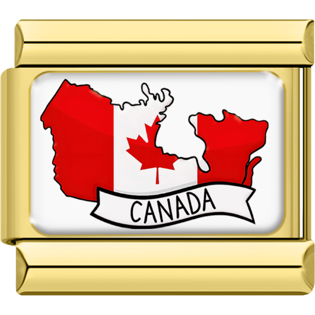 Canada Flag Map Charm