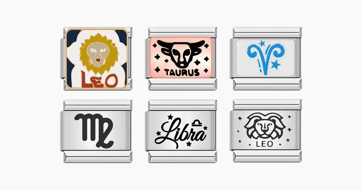 Zodiac Italian Bracelet Charms - Astrology Sign Charms